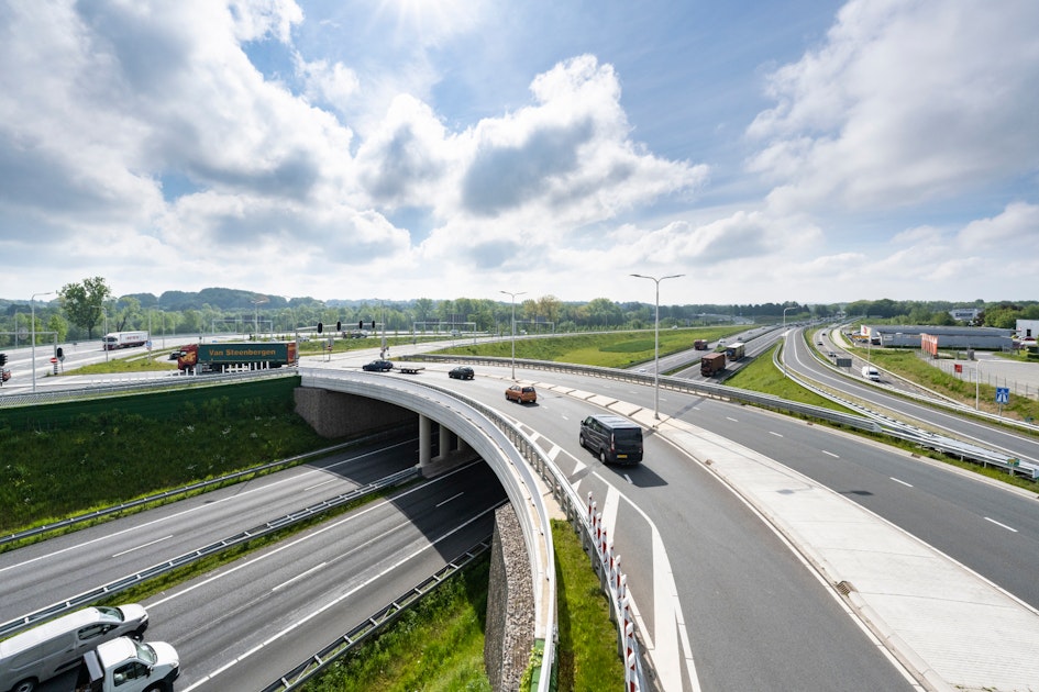 A76 's nachts dicht richting Sittard; 6 - 7 juni 2024