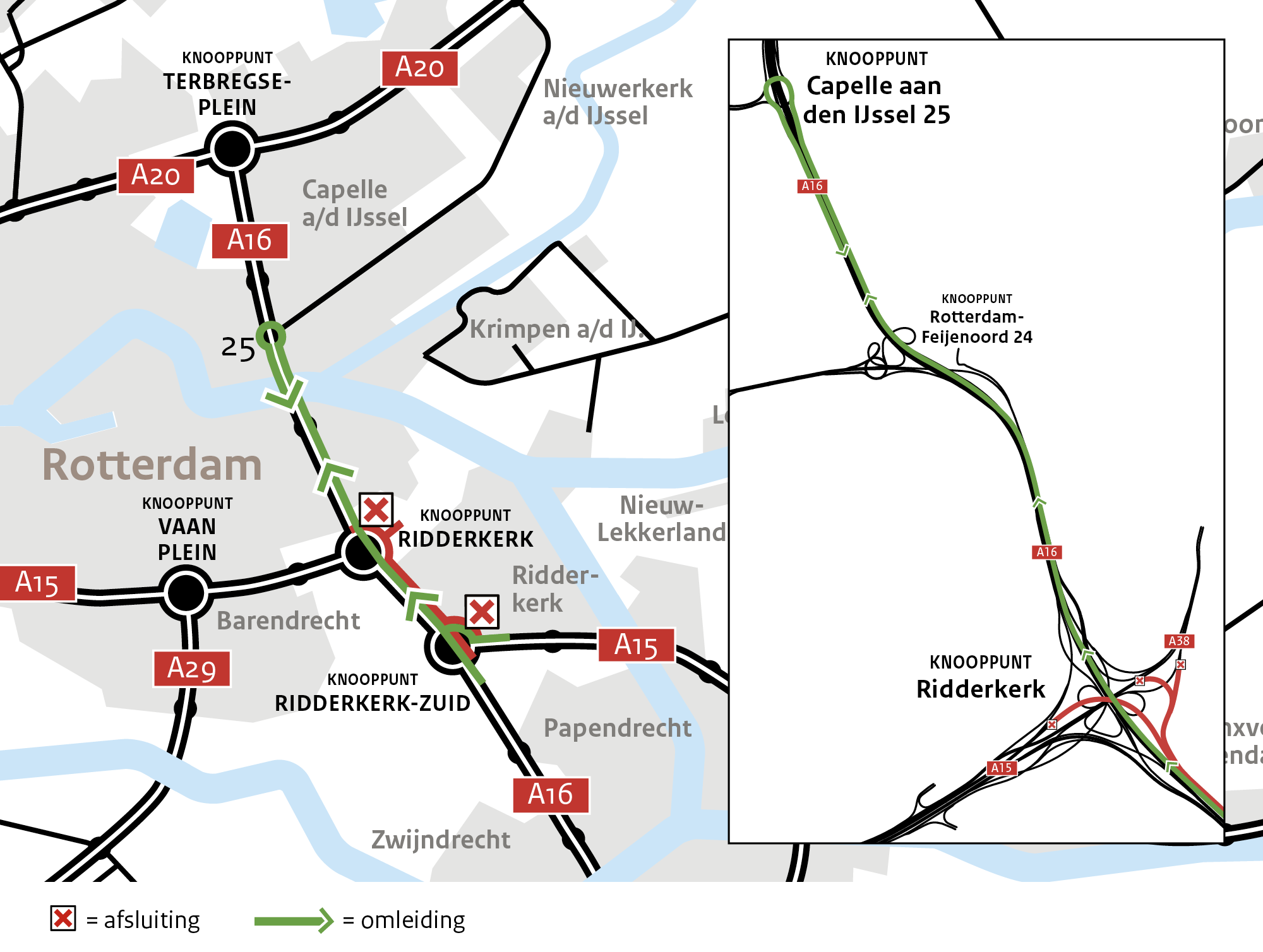 Nachtafsluiting snelweg A16